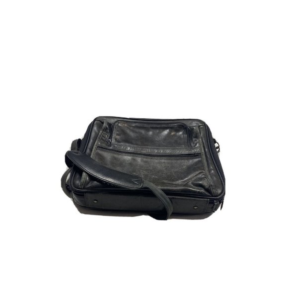 Tandi | Bags | Vintage 8s Tandi Mens Leather Briefcase Solid Black ...